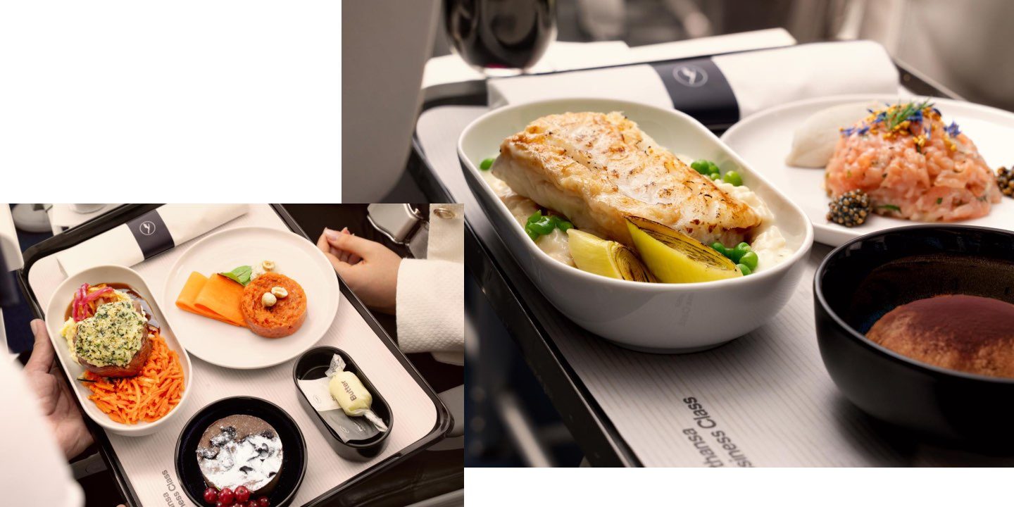 Business Class: menus on long-haul flights | Lufthansa